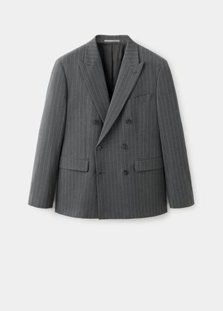 Mango Veste de costume Monaco crois&eacute;e slim-fit gris - Homme - 46 - MANGO MAN