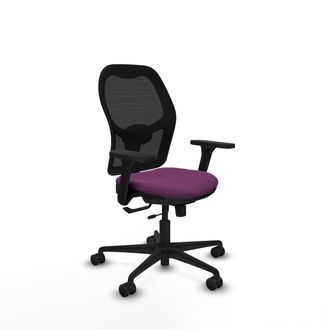 Piqueras y Crespo Jorquera B&uuml;rostuhl mit 3D-Armlehnen, ausgestattet mit Syncro/Traslack und injiziertem Schaumstoff, mit Rollen von 65 mm, Nylon, Schwarz/Violett