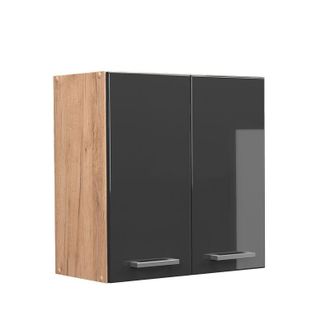 Vicco El&eacute;ment haut de cuisine R-Line, Anthracite Haute brillance, 60 cm