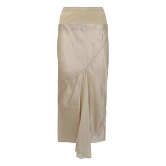 Rick Owens Femme, Jupes, Beige, Taille: 40 FR Jupe Trap&egrave;ze Coupe Biais