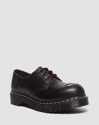 Dr. Martens Herren 1461 Bex Steel Toe Leder Oxford Schuhe in Schwarz, Gr&ouml;&szlig;e: 39