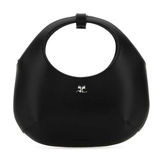 Courr&egrave;ges Femme, Sacs, Noir, Taille: ONE Size Mini sac &agrave; main en cuir noir