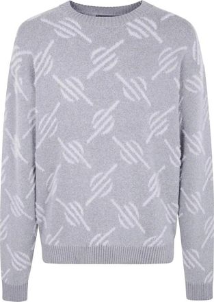 Daily Paper Clothing Homme, Pulls, Gris, Taille: XL Monogram Knit Sweater