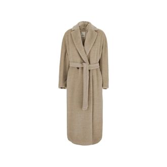 Max Mara Manteau ceintur&eacute; - Femme - Manteaux - Beige - Taille: 38 FR