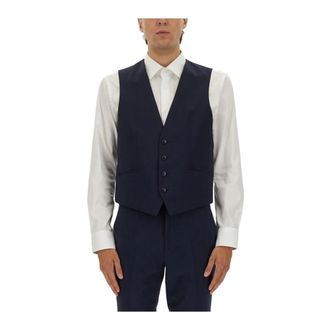 HUGO BOSS Wollmischungs-Weste - - Suits - Herren - Blau - S