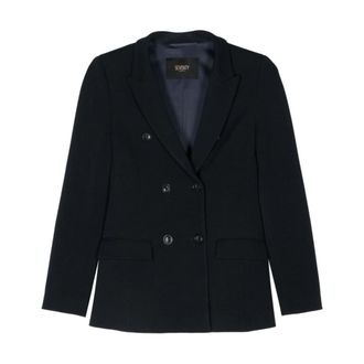 Seventy Blaue Doppelreihige Jacke mit Spitzrevers - - Jackets - Damen - Blau - XL