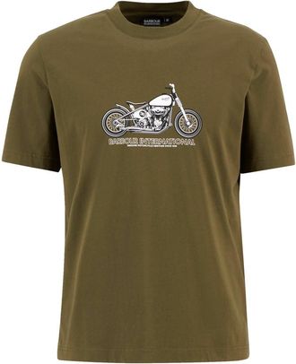 Barbour T-Shirt mit Motorrad-Print, Relaxed Fit in