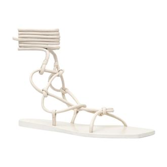 Rick Owens Penta Sandalen aus geknotetem Leder - - Shoes - Damen - Beige - 40 EU