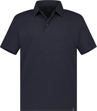 Boggi Milano Herren Polo-Shirt blau Jersey meliert