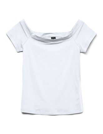 Vero Moda Damen Vmpanda Off-Shoulder Top JRS Ga Noos, Bright White, X-Small