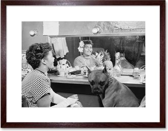 Wee Blue Coo VINTAGE BLUES JAZZ MUSIC SINGER BILLIE HOLIDAY BLACK FRAMED ART PRINT B12X3722