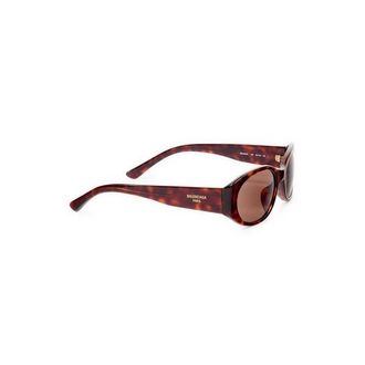 Balenciaga Lunettes de soleil ovales en ac&eacute;tate