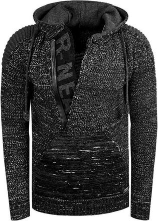 Rusty Neal Kapuzensweatshirt Knitwear mit praktischem Reißverschluss