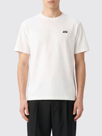 Loewe Schwarzes Baumwoll-Rundhals-T-Shirt mit kontrastierendem Logo-Print auf der Brust