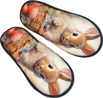 Generic Lapin De P&acirc;ques, Mignon Petit Lapin Homme Femme Slippers Confortable Chaussures De Maison Respirantes Chaussons Pour Maison Hiver Int&eacute;rieur L