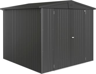 BIOHORT Ger&auml;tehaus BIOHORT Europa Gr. 4, verschiedene Farben, grau (dunkelgrau, metallic), Ger&auml;teh&auml;user, Stahl, Qualit&auml;ts-Ger&auml;teschuppen aus Metall