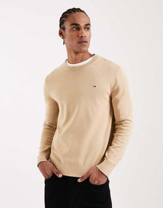 Tommy Jeans Essential - Leichter Pullover in Beige-Neutral