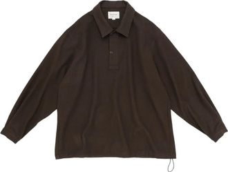 Still by Hand Poloshirt mit Knopfleiste - Braun