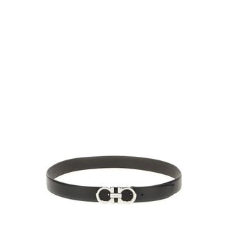 Ferragamo Wendbarer und Verstellbarer Gancini G&uuml;rtel - - Accessories - Herren - Schwarzk - 110 CM
