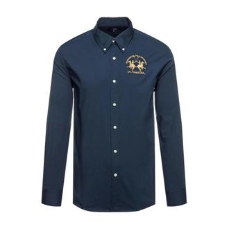 La Martina Stretch Regular Fit Baumwollhemd - - Shirts - Herren - Blau - M