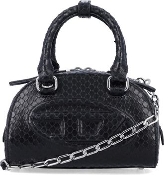 Diesel Femme, Sacs, Noir, Taille: ONE Size Signature Oval-D Plaque Handbag