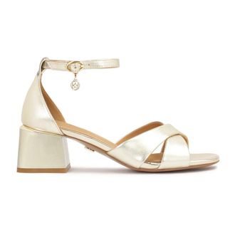 Kazar Klassische Sandalen auf einem niedrigen Pfosten in Goldfarbe - - Shoes - Damen - Gelb - 36 EU