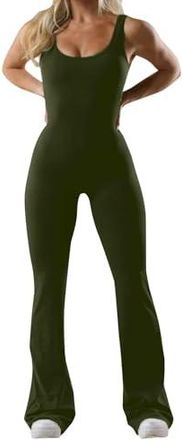 Generic Combinaison de yoga moulante pour femme avec coussin de poitrine d&eacute;contract&eacute; dos creux sport minceur combinaison combinaison pour femme courte confort