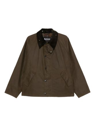 Barbour veste &agrave; col en velours c&ocirc;tel&eacute; - Marron