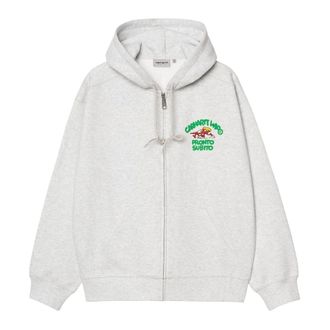 Carhartt Work in Progress Homme, Sweatshirts et sweats à capuche, Gris, Taille: XL Sweat à Capuche en Coton Gris Veste