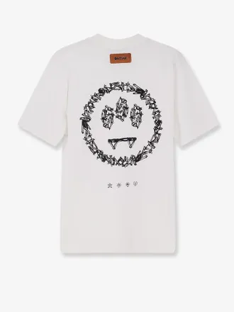 Barrow Mens Cotton T-Shirt With Front Logo White T-Shirts And Polos