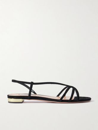 Aquazzura Sandales &Agrave; Brides Arri&egrave;re En Daim Talk To Me - Noir