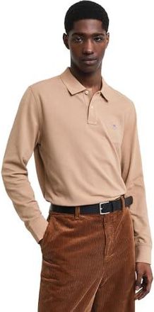 GANT Reg Shield Ls Pique Rugger Polo, Kaki Chaud, XXXL Hommes