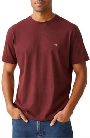 GANT Reg Shield SS T-Shirt, Rouge, M Hommes