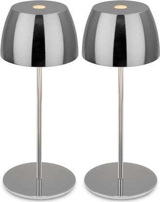 Briloner Mini LED Tischlampe kabellos IP44 mit Touch, stufenlos dimmbar, Akku & Lichtquelle tauschbar, Nachttischlampe, Wohnzimmer, LED Lampe, Akku Tischleucht