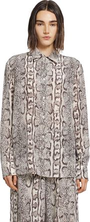Balenciaga Python Print Silk Shirt