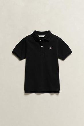 GANT Kinder Shield Piqu&eacute; Poloshirt (110/116) Schwarz