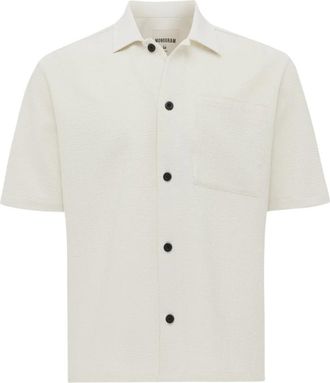 Genti Homme, Chemises, Blanc, Taille: S Sunset Monogram Relaxed Fit Shirt