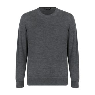 Tom Ford Merino-Woll Pullover mit Rundhalsausschnitt - - Knitwear - Herren - Grau - XL