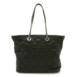 Chanel Pre-owned Caviar Leder Tote Bag - Matrasse Coco Mark Chain Tote Bag - - Pre-owned - Damen - Schwarzk - ONE SIZE