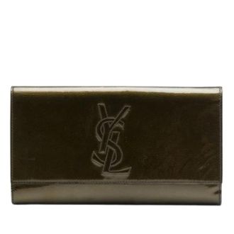 Saint Laurent Pre-owned Leder clutches - - Pre-owned - Damen - Gr&uuml;n - ONE SIZE