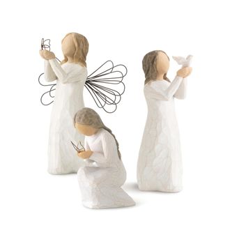 Willow Tree Engel der Freiheit, Quiet Wonder & Soar Figurinen-Set, 3 Stk., Cremewei&szlig;, Neutral