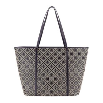 Tory Burch Femme, Sacs, Bleu, Taille: ONE Size T Monogram Zip Tote