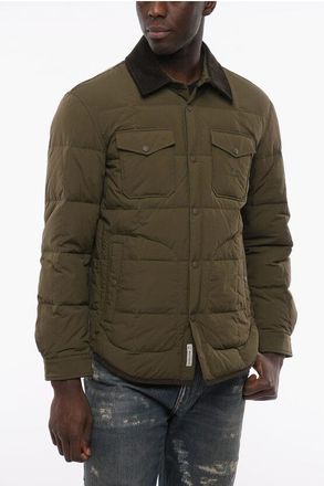 Woolrich Lightweight Down Jacket with Velour Collar size Xl