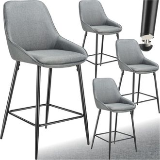 TecTake Tectake - Chaise de bar siera avec dossier