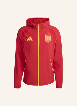 adidas Spanien Tiro Travel Windbreaker, Durchgehender Reissverschluss rot