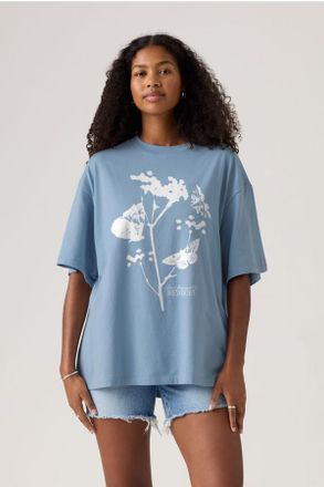 Levi's T Shirt Graphique Short Stack - Femme - Gris / Dreamscape Troposphere - S