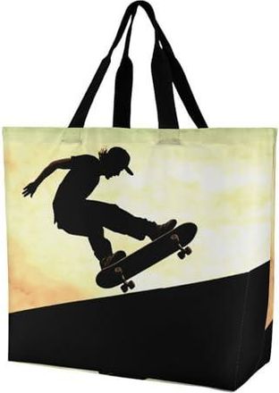 Generic Skateboard Sac Fourre-Tout Imperm&eacute;able Sacs De Courses L&eacute;ger Sac A Main Femmes Pour Travail Universit&eacute; Shopping