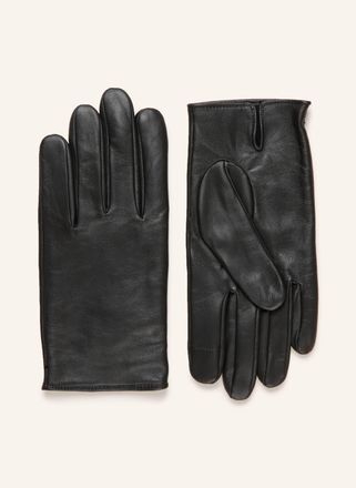 HUGO BOSS Lederhandschuhe Glove Mit Touchscreen-Funktion schwarz