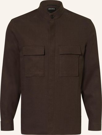 Ermenegildo Zegna Zegna Overjacket Aus Leinen braun