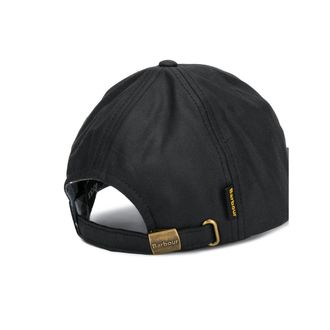Barbour MHA0005 Waxed Cotton Baseball Cap - Black